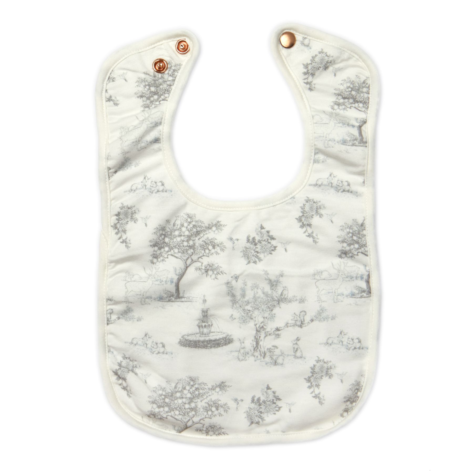 Reversible Drool Bib (Silver Toile) | House Of Holly